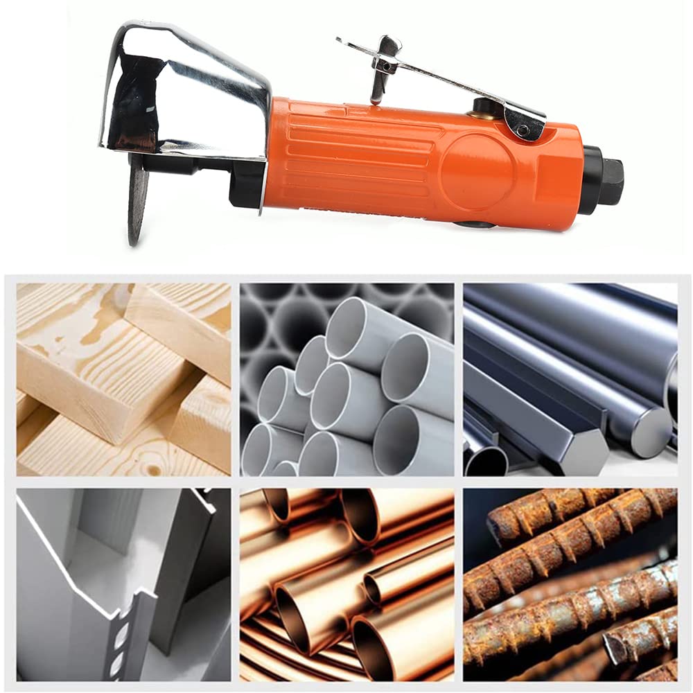 Air Cut Off Tool with 5Pcs 3-inch Die Grinder Cut-Off Wheels, Pneumatic Metal Sheet Cutting Tool, Heavy Duty Air Cutter Cut off Tool