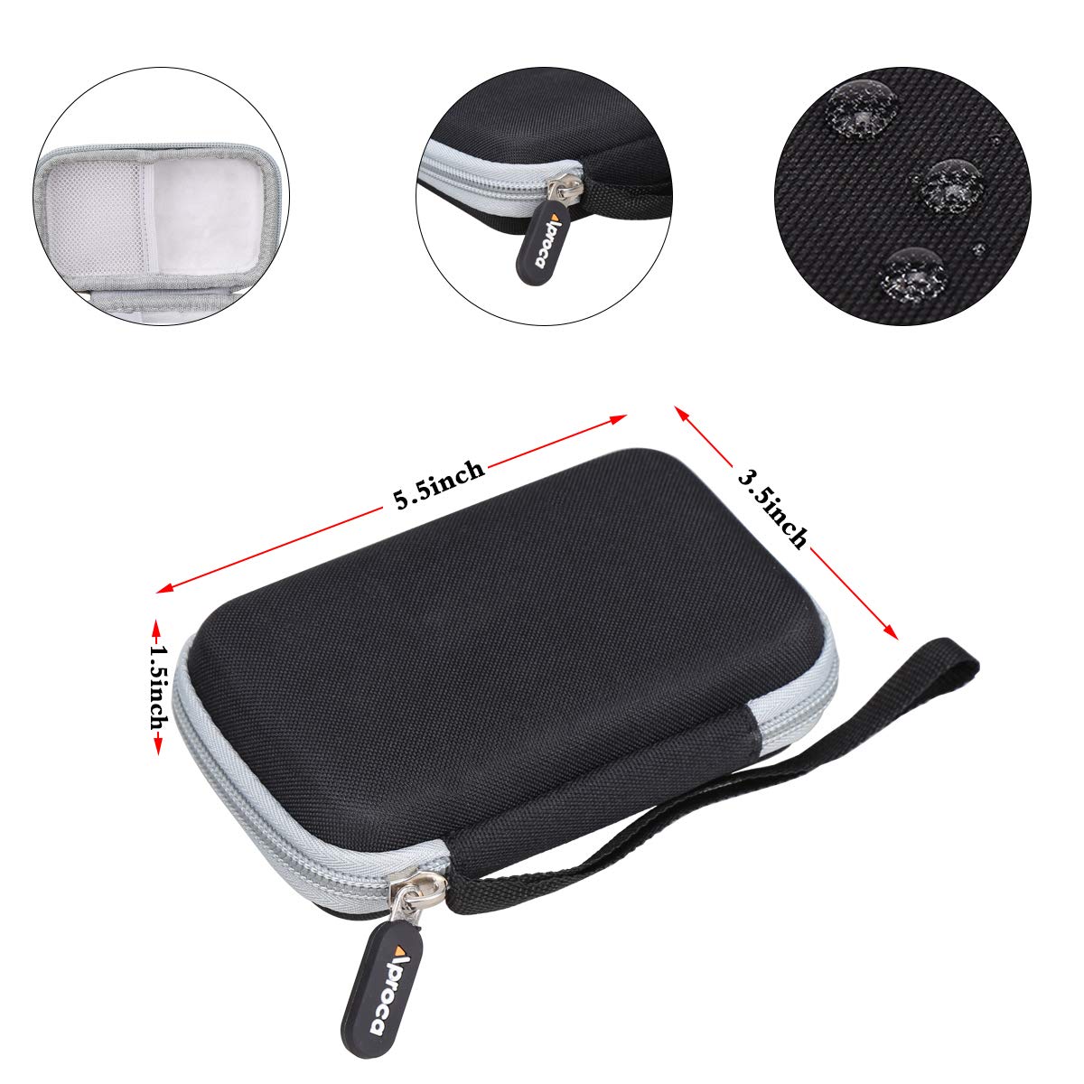 Aproca Black Hard Storage Travel Case, for Korg TM70 Tuner (TM70TBK) / Korg TM60BK / WEGROWER Tuner Metronome and Accessories
