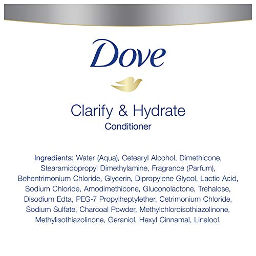 DOVE HAIR Nutritive Solutions Conditioner With Charcoal For Oil Prone Hair Clarify & Hydrate Nourishes For Healthy and Hydrated Hair 20.4 oz
