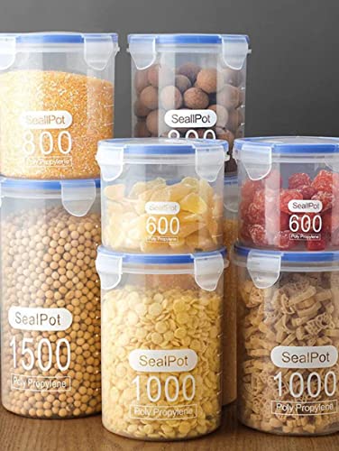 3 Pack Clear Food Storage Box, Grain Storage Tank, Plastic Grain Storage Box, Airtight Tank Sizes XL, L and M