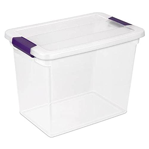 Sterilite 27 Quart Plastic Clear Storage Container Tote, 6 Pack, and 6 Quart Plastic Clear Storage Container Tote, 12 Pack for Home Organization