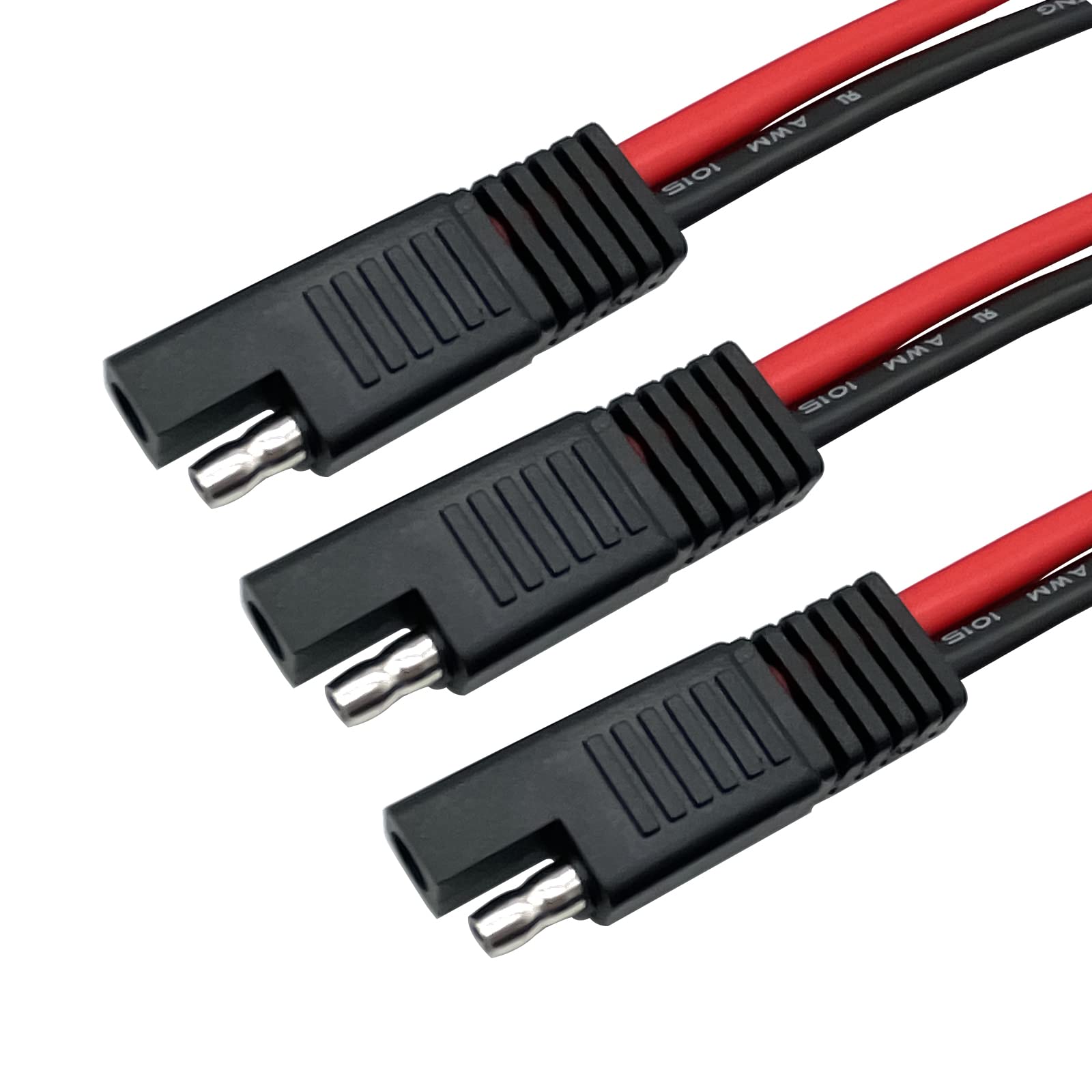 3Packs 10AWG SAE Connector Extension Cable, SAE Quick Connector Disconnect Plug SAE Power Automotive Extension Cable Wire for Solar Panel Motorcycles Tractors and Car(30cm/1ft )