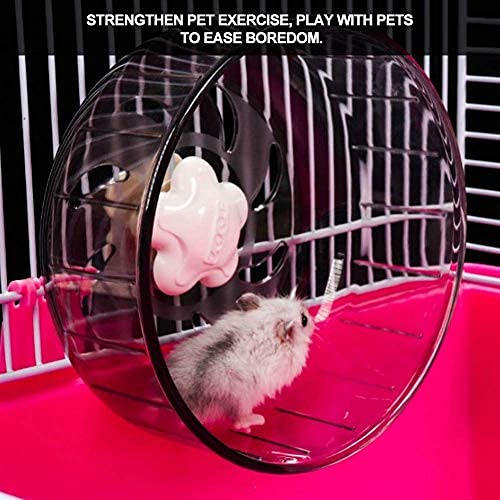 Hamster Racing Wheel, 13cm Hamster Wheel Small Hamster Running Wheel for Pets Quiet Plastic Racing Toy for Hamsters Gerbils Guinea Pigs
