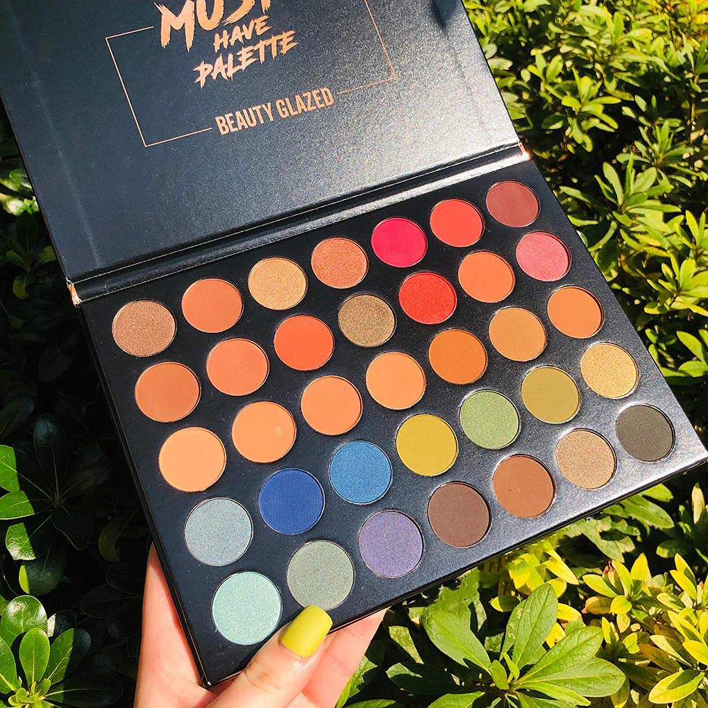 Make Up Eyeshadow Palette 35 Colors Blendable Chunky Pigmented Matte and Shimmer Pop Colors Eye Shadow Powder Waterproof Eye Shadow Palette Cosmetics Christmas Gifts