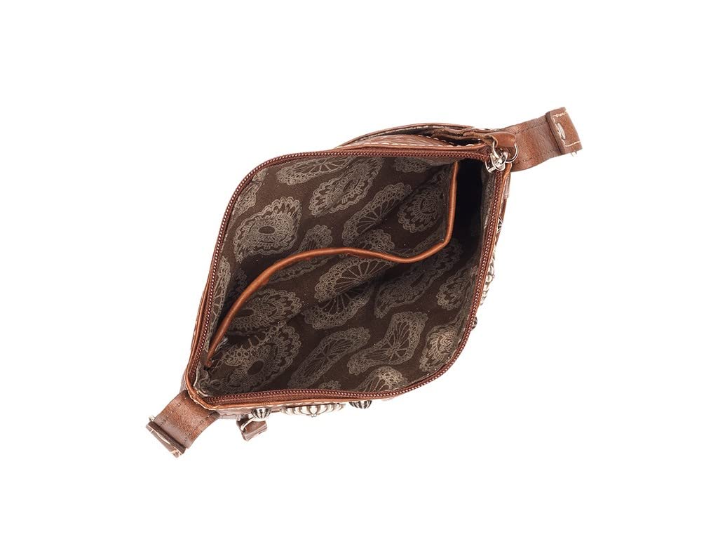 American West Womens Navajo Soul Trail Rider Crossbody/Hip Bag (Turquoise)