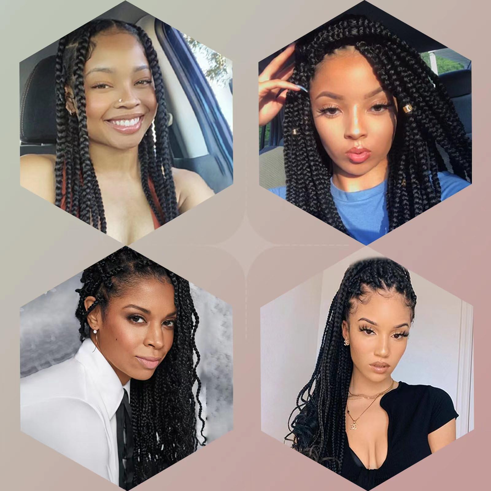 RUN SHUI Pre-stretched Braiding Hair, Synthetic Fiber Braid Hair Extensions, Ombre Braiding Hair Pre stretched, Crochet Twist Braid (24''-8packs, 1b)…