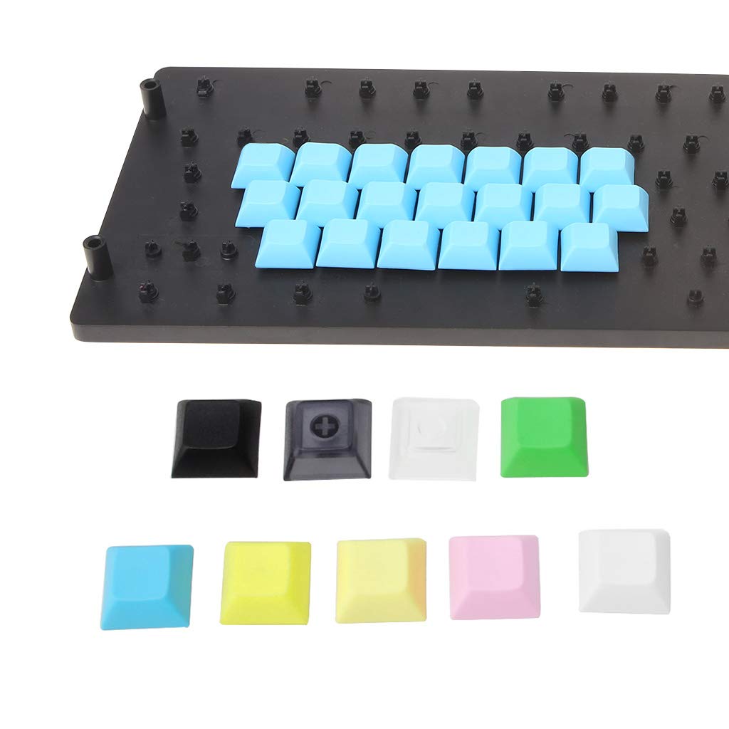 ForHe PBT Keycaps DSA 1u Blank Printed Keycaps for Gaming Mechanical Keyboard, 9 Colors Optional