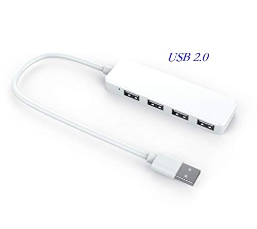 Lysee Plug & Connectors - High Speed 1 to 4 Multi Ports USB Hub PNP Thin USB HUB Connector - (Color: White(USB3.0))