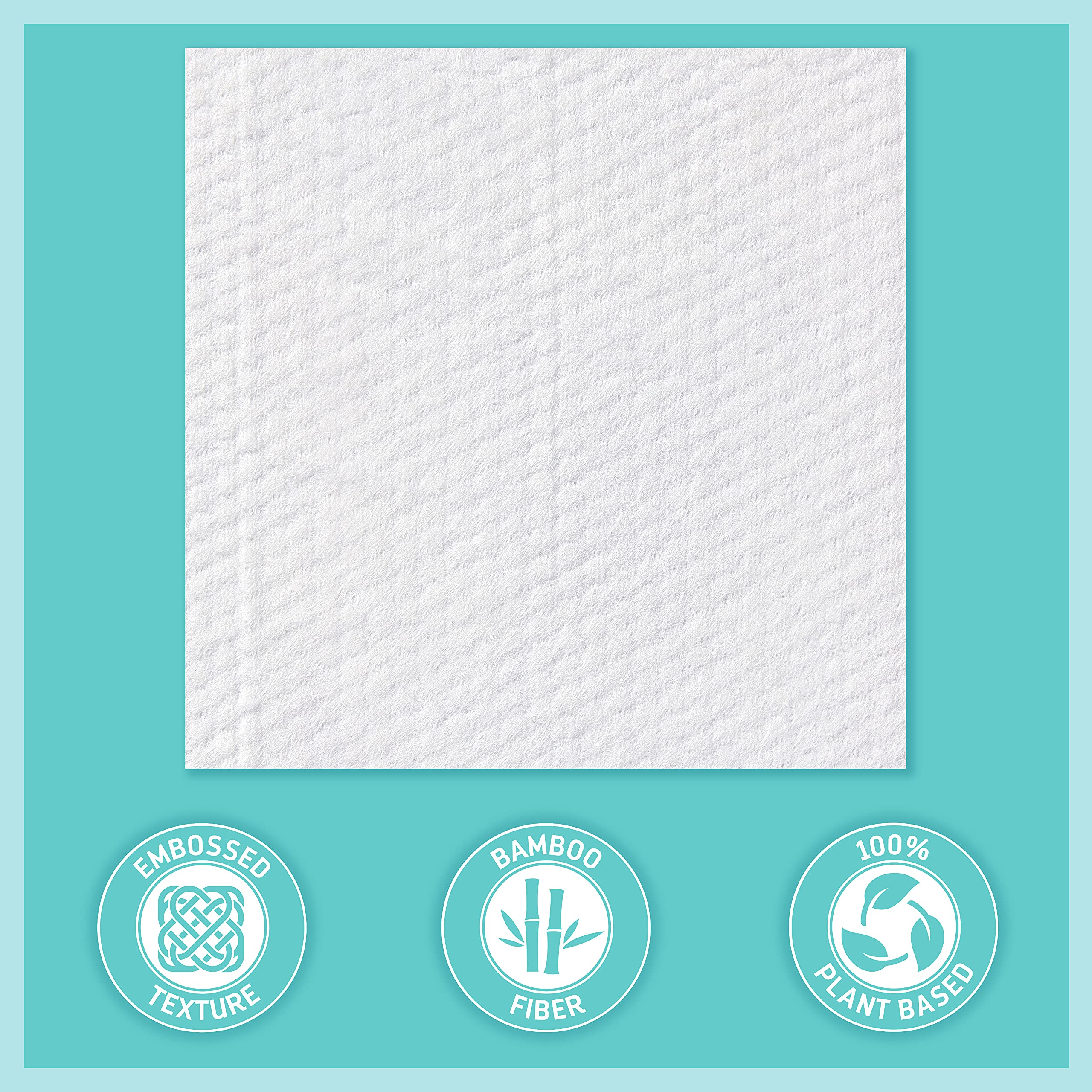 Medline Simply Water Baby Wipes, 99% Water Solution Wipes, 100% Plant-Based Bamboo Fiber Cloth, 60 Count (Pack of 12)