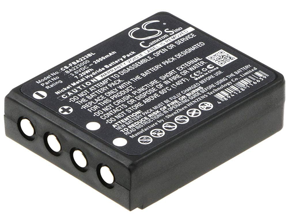 Replacement Battery for HBC Radiomatic Quadrix Keynote Patrol D Micron 4 Micron 5 Micron 6 Crane Remote Control, fits Part no BA223000 BA223030 FUB6
