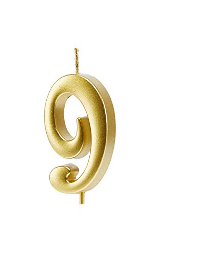 Mart 39th Birthday Candles,Gold Number 39 Cake Topper for Birthday Decorations