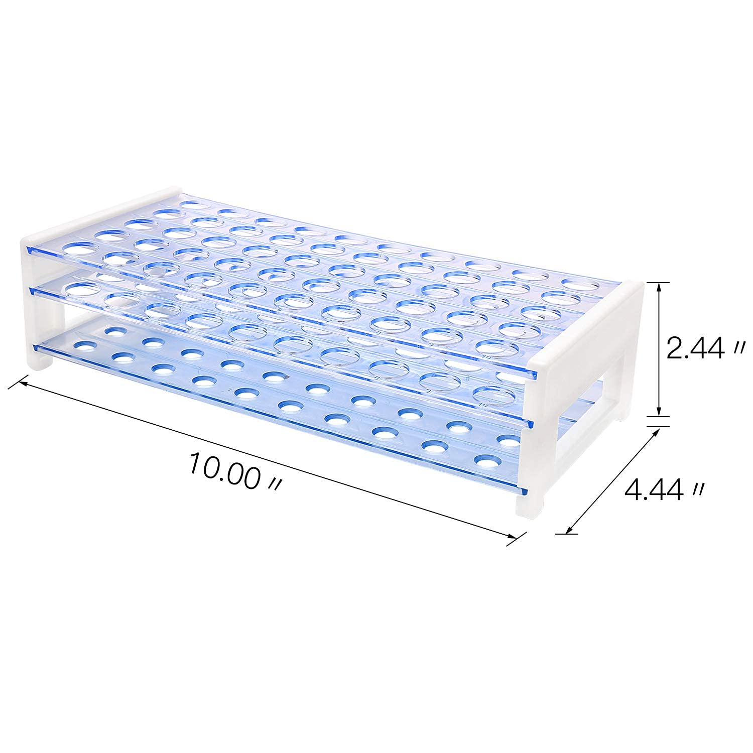 Ackers Conical Centrifuge Tubes 15mL, 100Pcs Sterile Plastic Test Tubes with Screw Caps, Polypropylene Container with Graduated and Write-on Spot, Non-Pyrogenic, DN/RNase Free | 2 Test Tube Racks