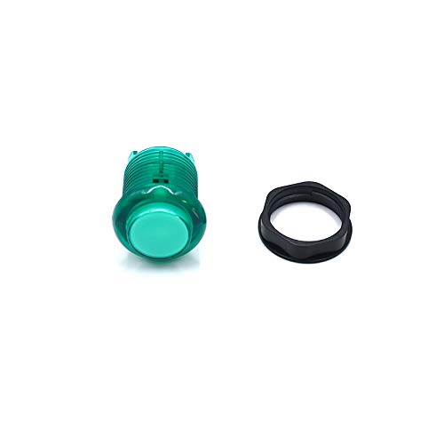 Arcity 8 Pcs Arcade LED Push Buttons Illuminated Light 6 ร 30mm Buttons + 2 ร 24mm Buttons with Built-in Microswtich for Arcade Machine Video Game Console DIY Jamma MAME Raspberry Green New