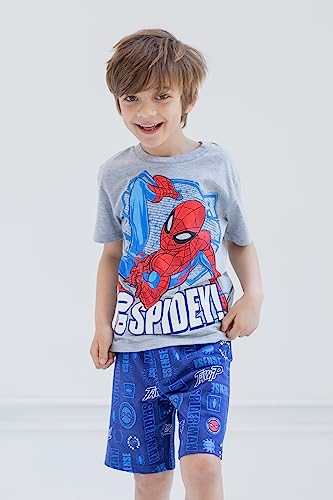 Marvel Avengers Spiderman Toddler Boys 4 Piece Mix n' Match T-Shirt & Shorts Set 5T
