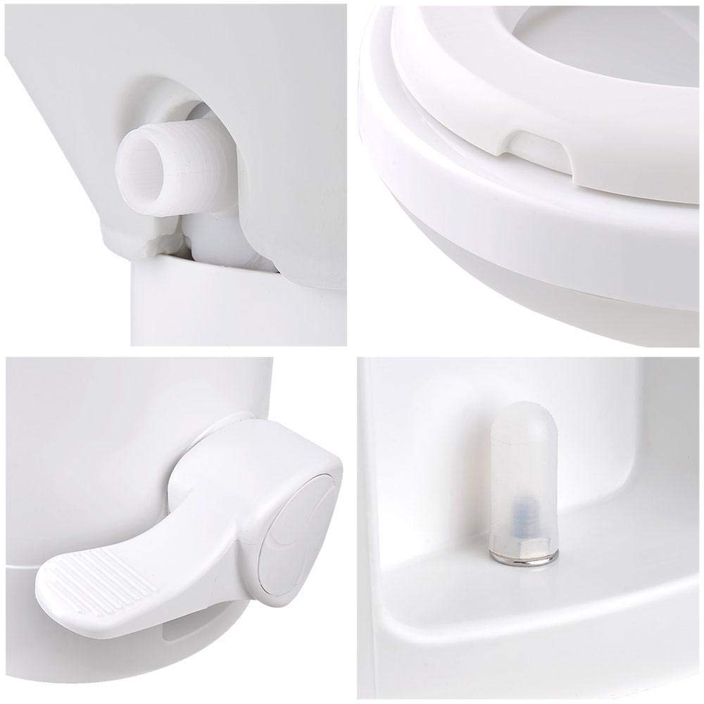 20" RV Camper Toilet Gravity Flush Toilet Foot Pedal White HDPE for Home Caravan Travel Camping
