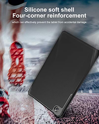 INFILAND Metrobyt-Mobile Alcatel Joy Tab 2 Case, Tri-Fold Soft Frame Cover Case Compatible with Metrobyt-Mobile Alcatel Joy Tab 2 8-inch 2020 Release Model 9032Z Tablet Only, Black