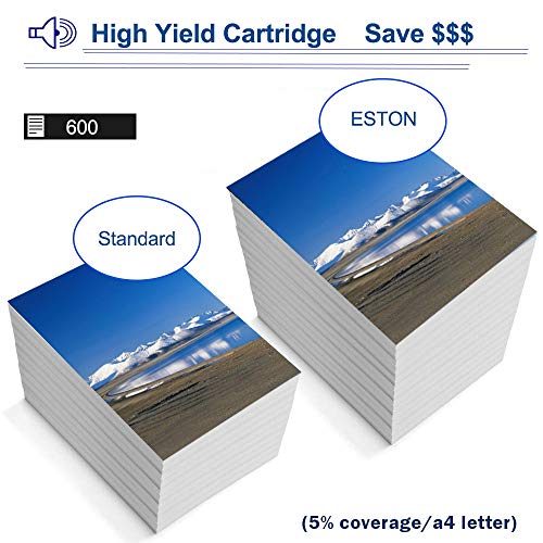ESTON 2Pack Remanufactured for HP 664XL 664 XL Black Ink Cartridges for Deskjet Ink Advantage 1115 2136 3636 3836