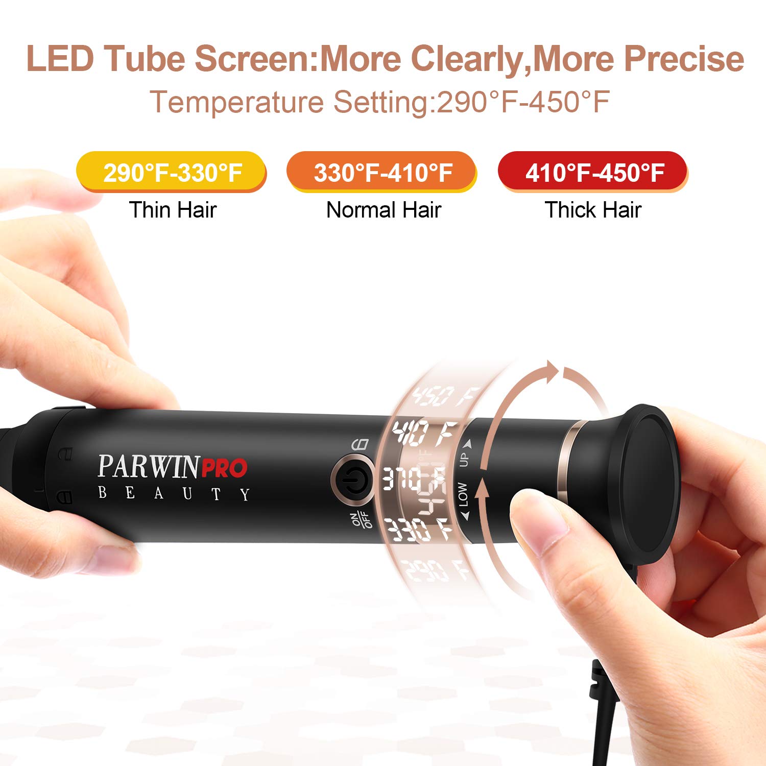 Infrared 8 in 1 Curling Iron Set with 8 Ceramic Barrels Interchangeable, Hair Curler Wand for Long Hair, Professional Curling Wand Set with LED Temperature Control, Glove and 2 Hair Clips