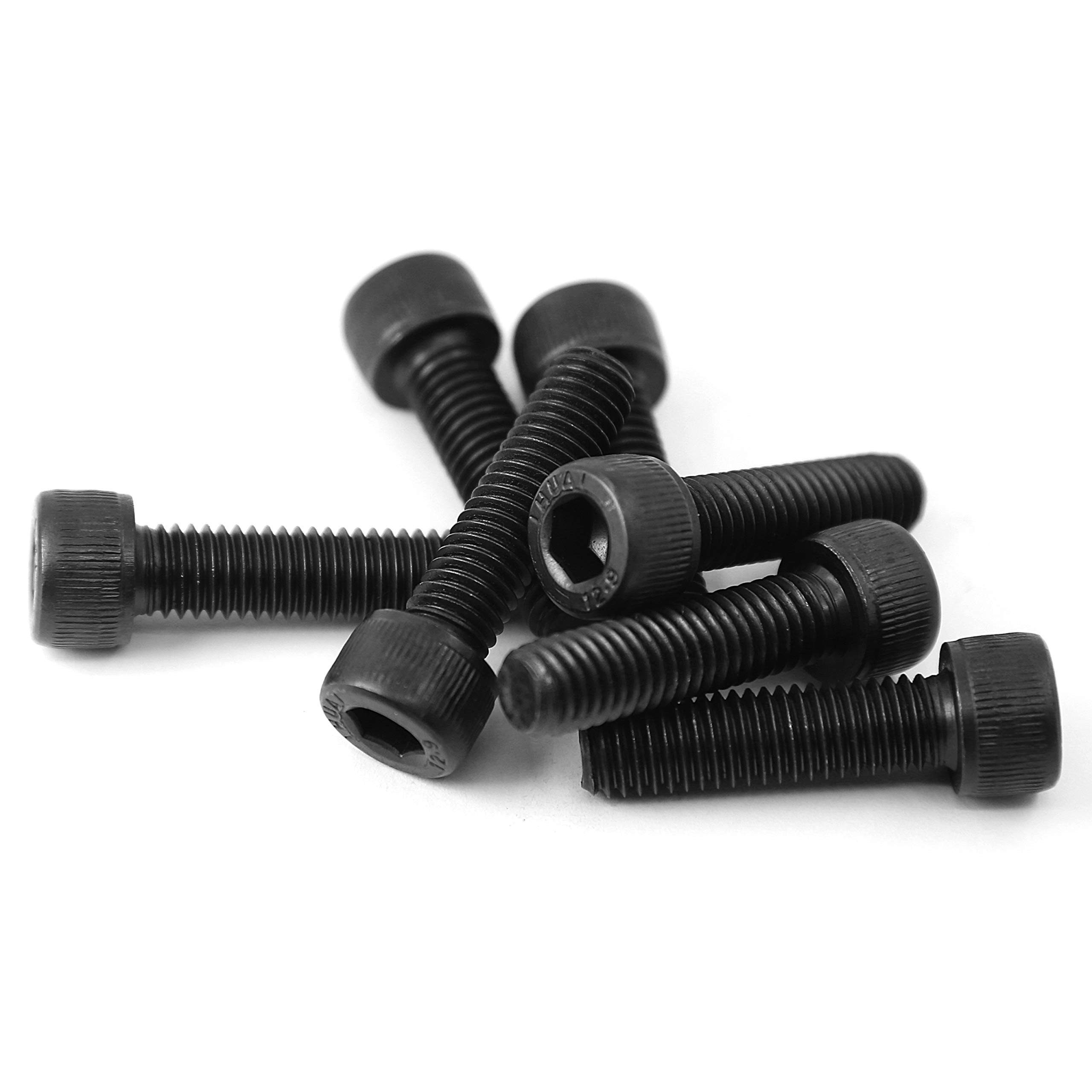 M5 x 30mm Socket Head Cap Screws 12.9 Grade Alloy Steel, Allen Socket Drive, Black Oxide Finish, Machine Thread, 100 PCS