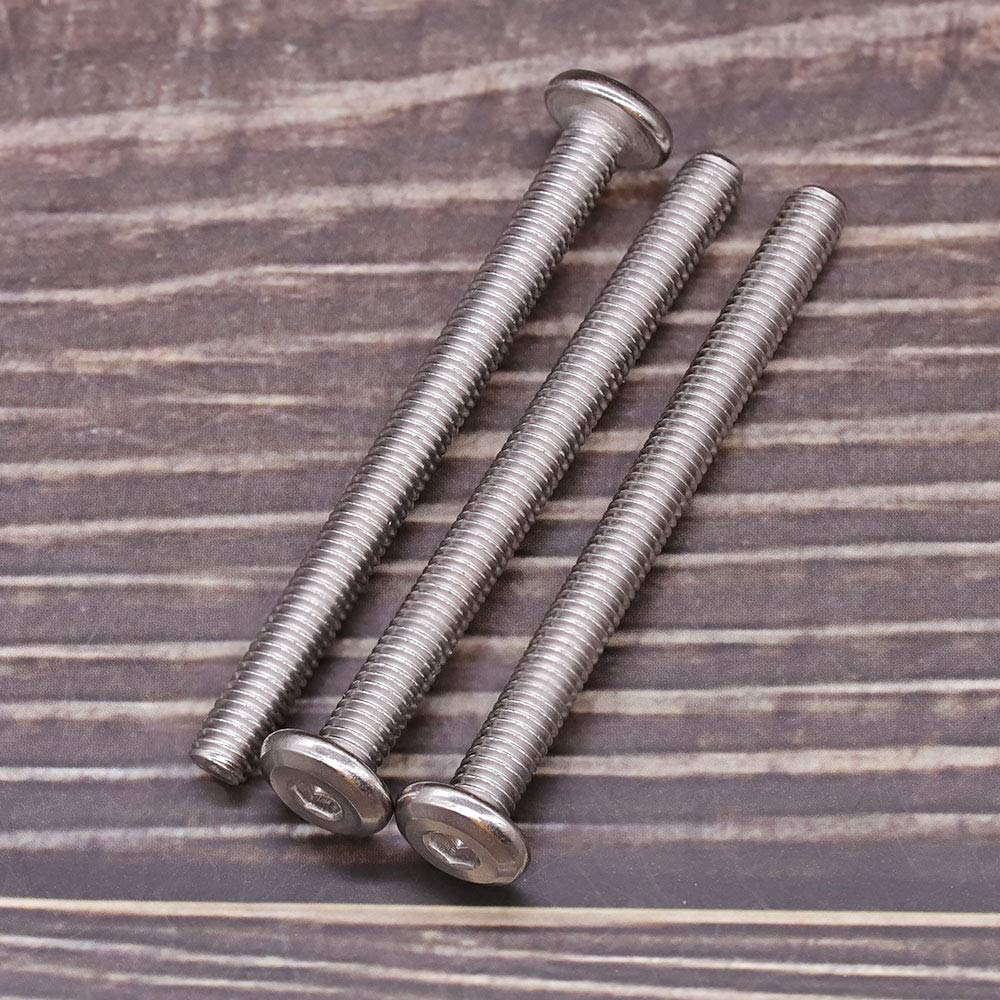 M5-0.8 x 50mm Hex Socket Head Cap Screws, 304 Stainless Steel 18-8, Flat Countersunk Machine Screws for Furniture, Binding, Machinery, Automotive, DIY Projects, 30 PCS