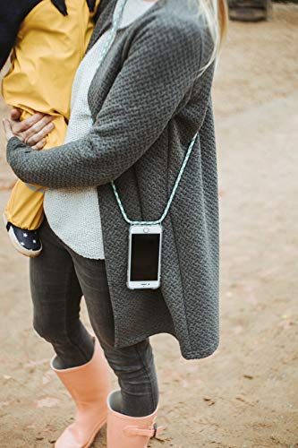 KILUCASE Smartphone Necklace - Clear Protective Anti-Shock Case with Lanyard Strap Cord in Charcoal Grey (Compatible with iPhone 11Pro)