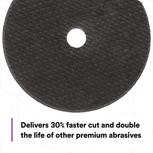 3M Cubitron II Cut-Off Wheel 33467, High Performance, Fast Cutting, Long Lasting, 4-1/2 in x 0.04 in x 7/8 in, 5 Wheels/Carton
