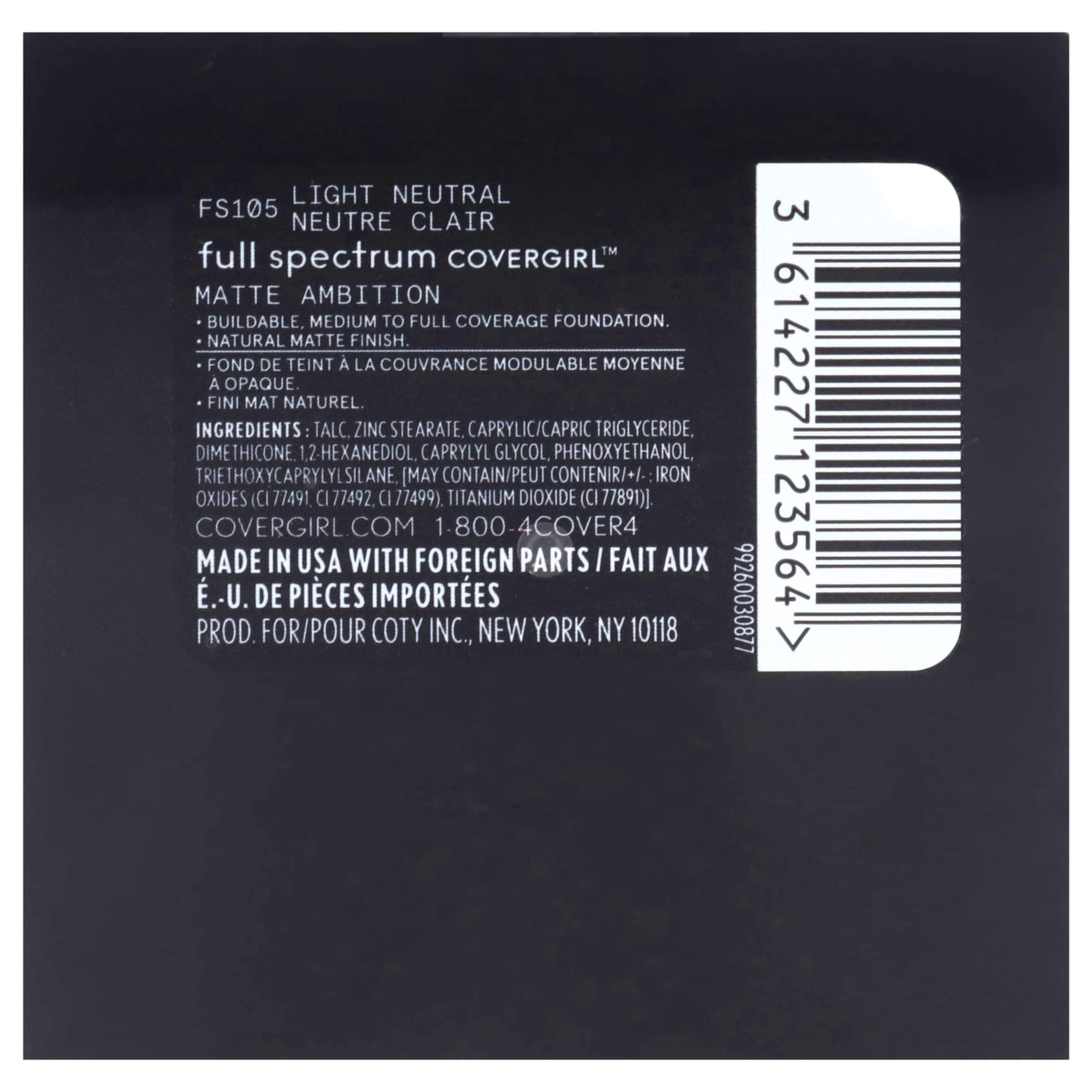 COVERGIRL Matte Ambition, All Day Powder Foundation, Light Neutral, 0.38 Ounce
