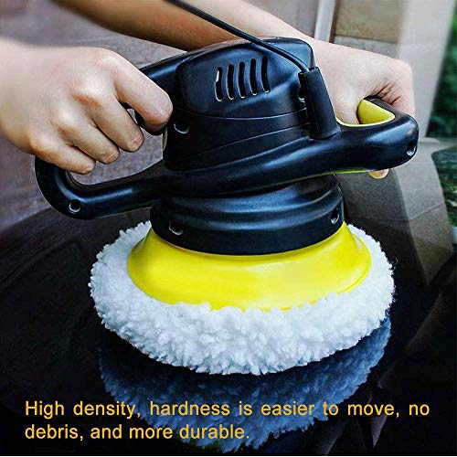 KingBra Car Polisher Pad Bonnet (7 to 8 Inch), 5Pcs Wool Polishing Bonnet Orbital Buffing Pad Cover Waxer Bonnet for Car Polisher
