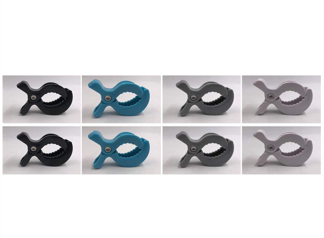 MILE 8 Pack Color Mixing Stroller Clips Pegs to Hook Muslin and Toys Seat Cover Blanket Clips Plastic Universal Clip