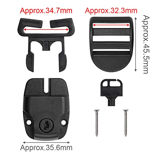 4 Sets Spa Hot Tub Cover Clips Latch Replacement Kit Hot Tub Cover Latches Clip Lock for Cover Straps with Keys and Hardwares Accessories (4 Sets), 50x46mm