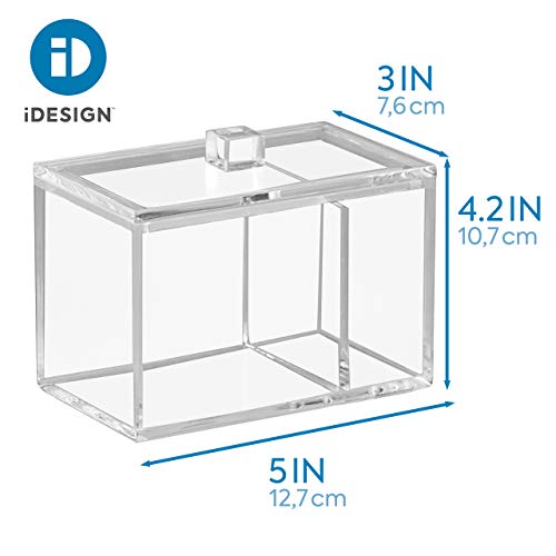 iDesign Clarity Wall Mount Nail Polish Storage Rack with 3 Shelves for Bathroom, Vanity, Closet, Bedroom, Set of 1, Canister