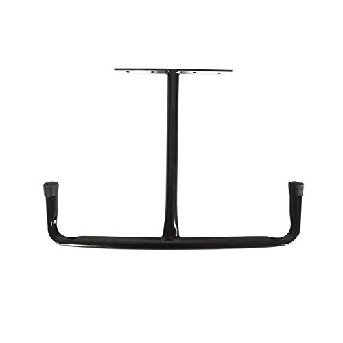 Henson Overhead Garage Storage Rack - Heavy Duty Double Ceiling Mounted Hooks Utility Hangers Safe Racks for Fishing Rod 16.5" Arm Length 2 Pack, Black