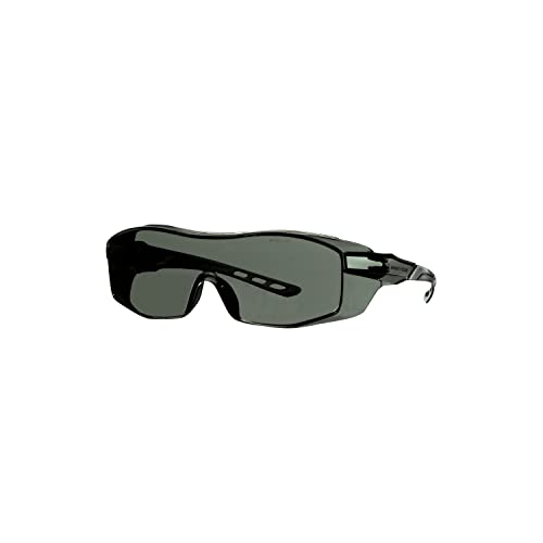 3M Safety Eyeglass Protectors with Scratch Resistant Lens, Tinted Gray Safety Glasses, Gray Lens, 1-Pair
