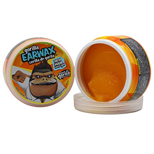 Moco de Gorila, Gorilla Earwax, Hair Wax Gel, Hair Styling Wax, Trendy Hairstyle, Superior Control, Long-Lasting Hold, 2-Pack of 3.53 Oz, 2 Jars.