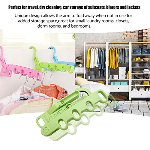 ezcoco Plastic Multi-Function Hangers,Drying Rack,Suit Hangers,Travel Hangers(Pink&Blue&Green)- Pink