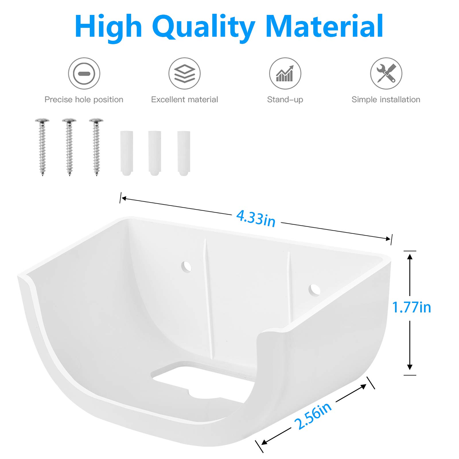 Screwless Wall Mount for eero 6 Dual-Band mesh Wi-Fi 6 Router Holder, No Tools Required, Easy to Install, No Drilling, Strong VHB Adhesive Mount by HOLACA (2 Pack)