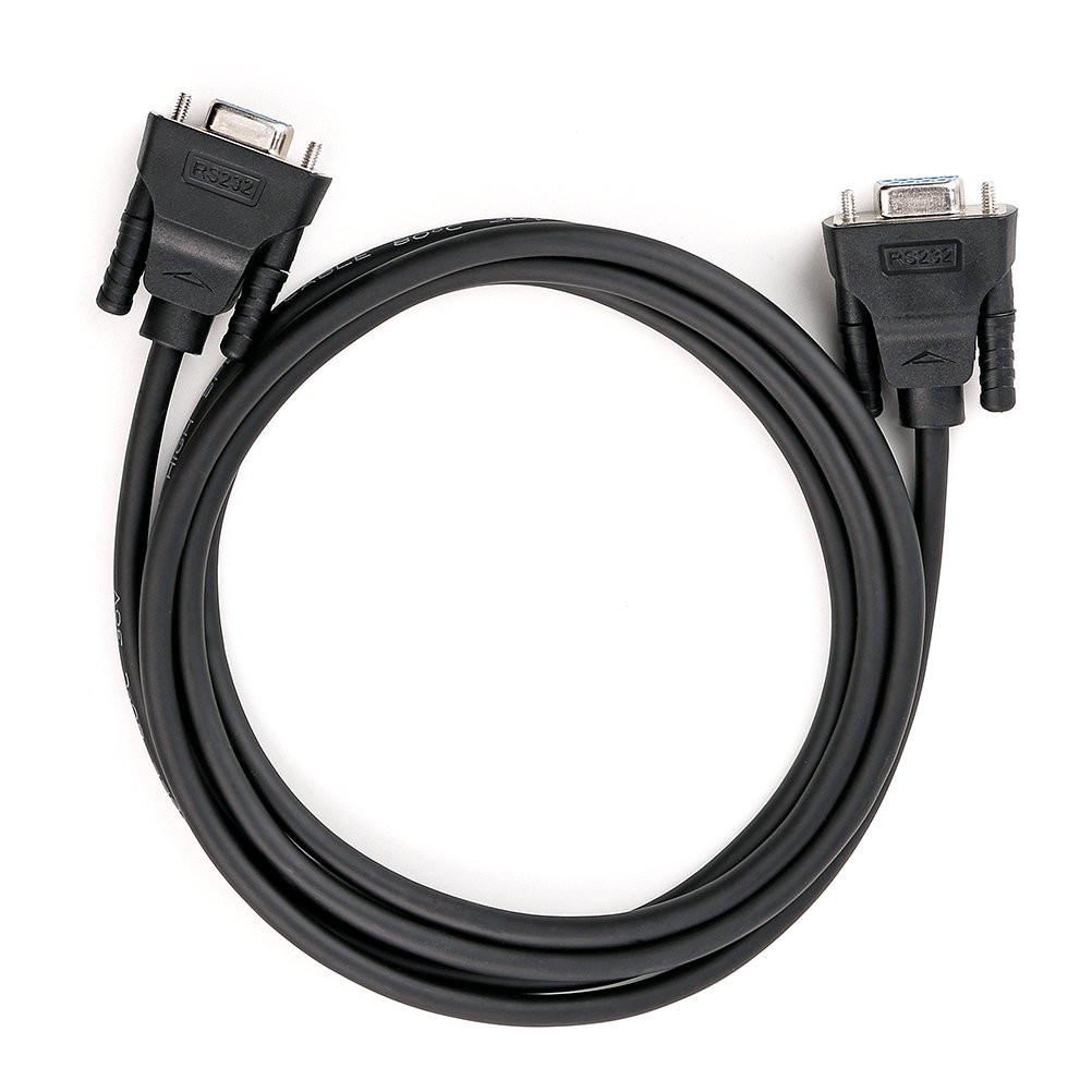 DTech DB9 RS232 Serial Cable Female to Female Null Modem Cord Cross TX/RX line for Data Communication (6 Feet, Black)