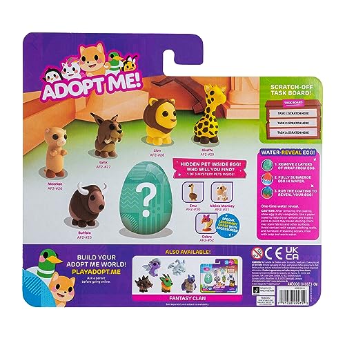 Adopt Me! Pets Multipack Animal Life - Hidden Pet - Top Online Game - Fun Collectible Toys for Kids Featuring Your Favorite Pets, Ages 6+