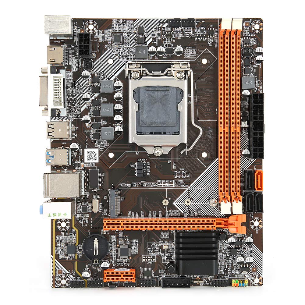 Hopcd Desktop Computer M-ATX Motherboard, DDR3 LGA1155 CPU for Intel B75 Mainboard, RTL8111H Gigabit Network Card, M.2 NVME+NGFF Dual-Mode, SATA3.0/USB3.0/6-Channel Audio Chip