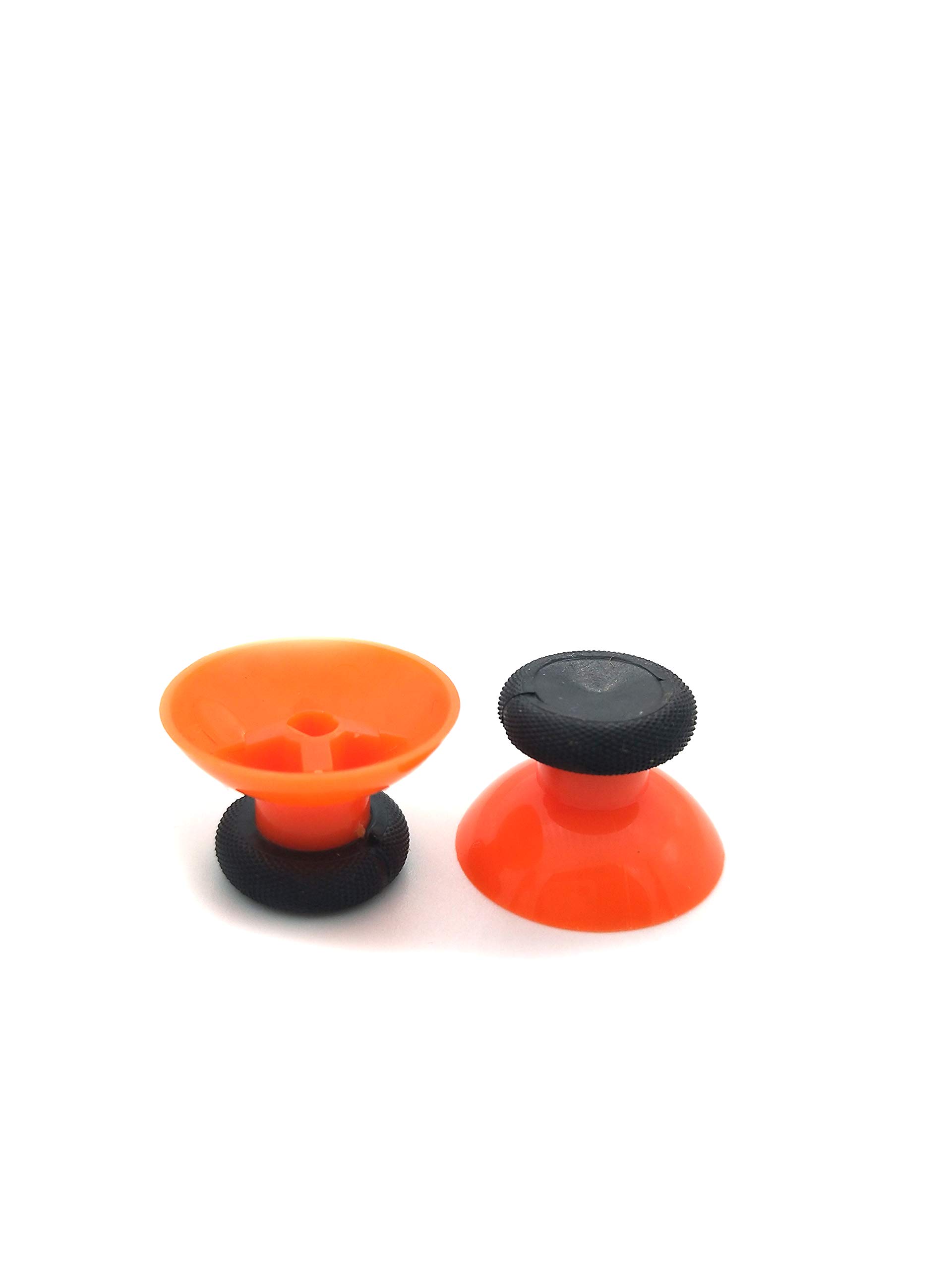 2 x 3D Analog Thumb Stick Joystick Thumbstick Cap Cover for Xbox one Slim S Controller Replacemnet (Orange-Black)