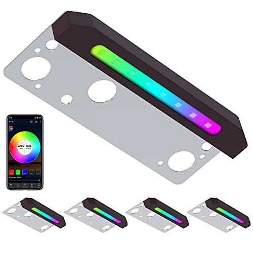 4-Pack Woark Smart Hardscape Lighting, Retaining Wall Lights, 3W 7 Inch, IP65 Waterproof Step Light, 12V Low Voltage AC/DC, Soft White 2700K, Compatible with Alexa & Google Assistant