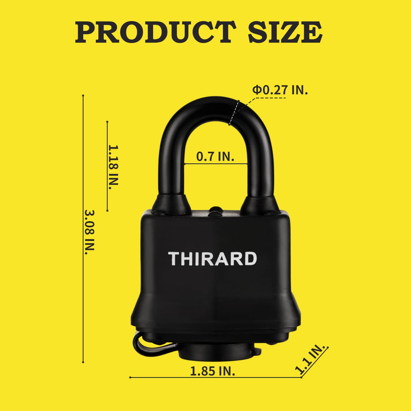4 Pack Heavy Duty Weatherproof Padlock with Key, 40mm Outdoor Laminated Padlocks Keyed Alike,High Security Pad Lock for Gate,Fence,Storage…