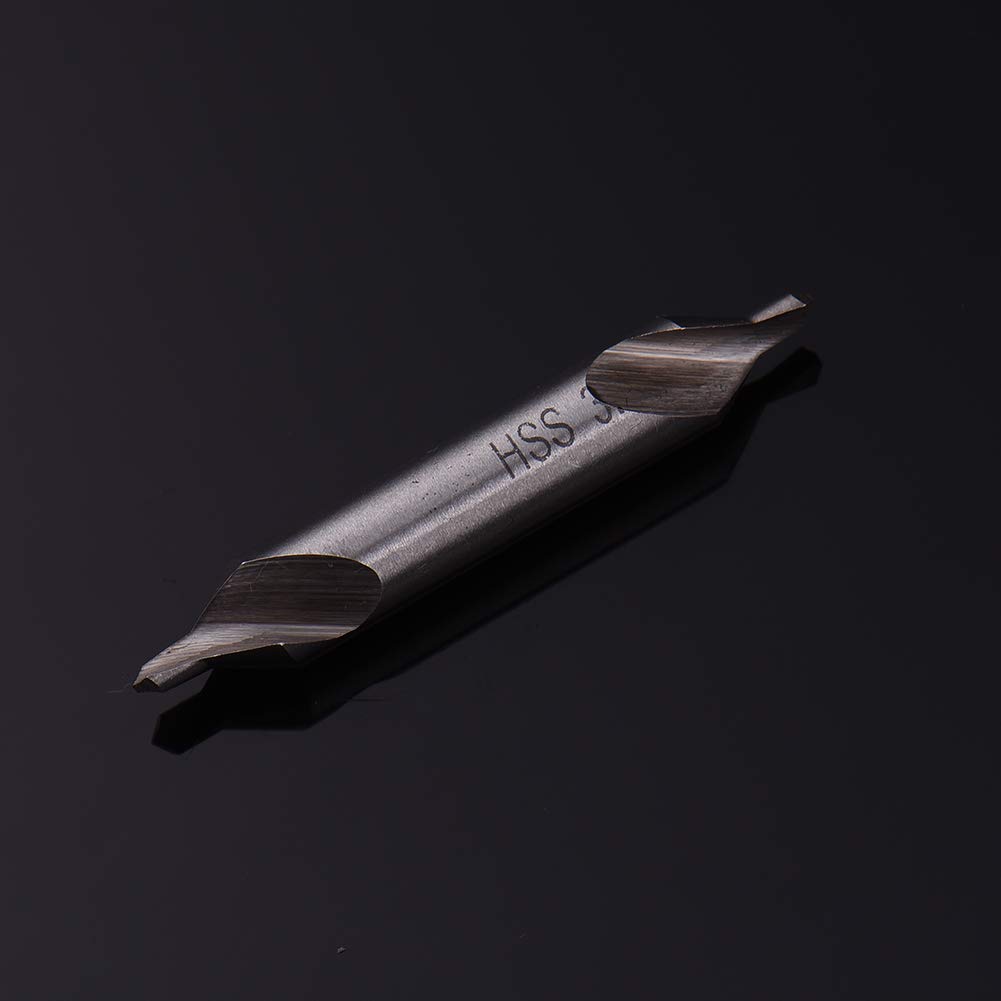 Combined Countersinks Drills Set Tool 5 Pack Center Drill Countersink Lathe Bit Mill Tooling Set Tip Angle 60 Degree Bits for Metal, Alloy, Copper, Iron, Aluminum, Titanium and Wood Working