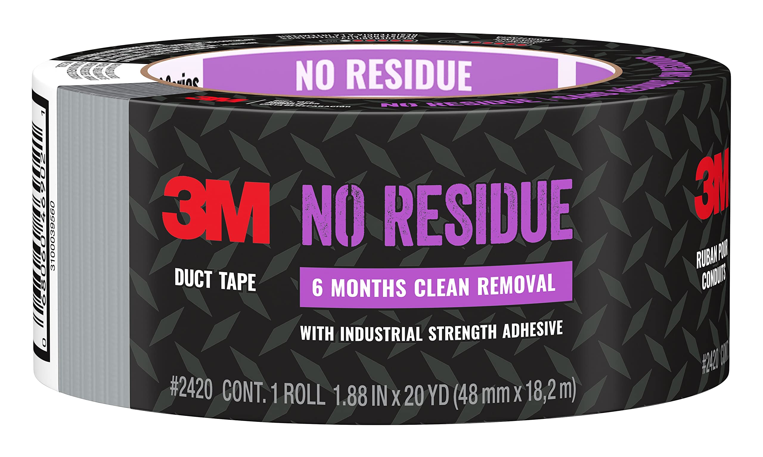 3M No-Residue Painter's Duct Tape, 1.88-in. x 25-Yds. -2420