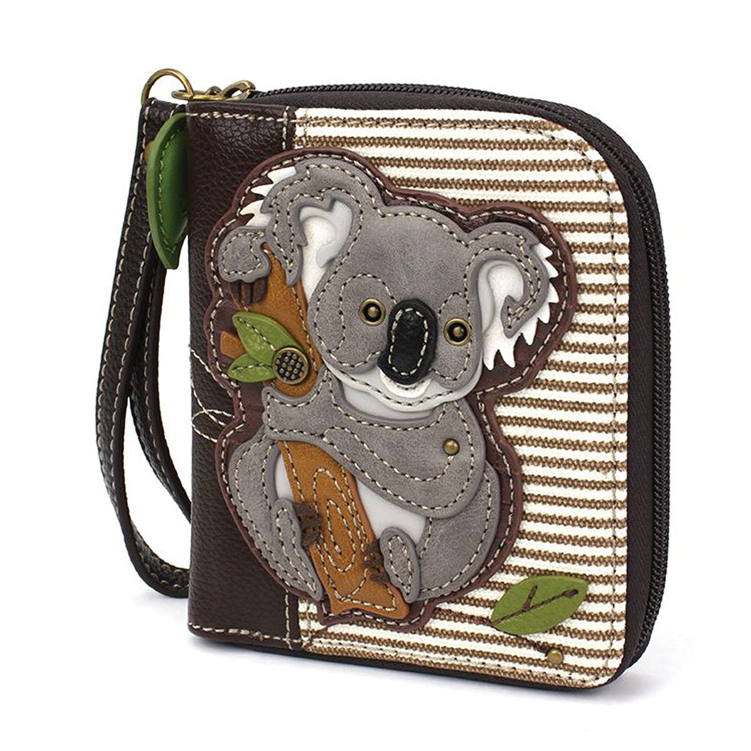 Chala Group Handbags Koala Zip-Around Wallet - Wristlet, Brown