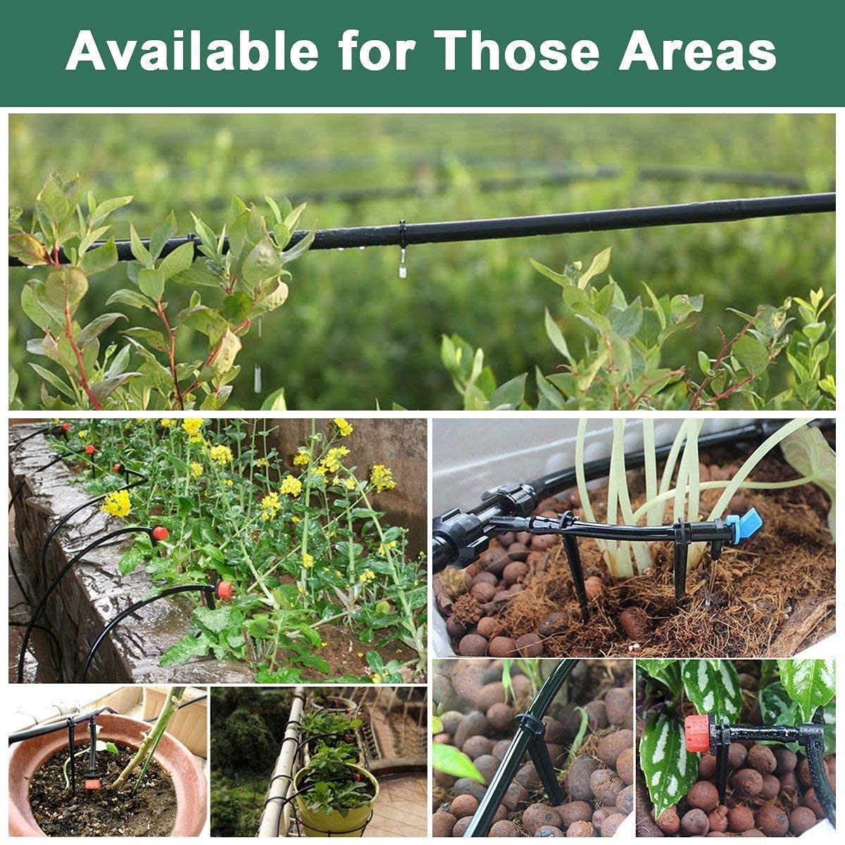 Hose garden irrigation pipe 1/4", 98ft blank distribution tubing, drip irrigation hose, drip irrigation line pipe, DIY irrigation equipment for greenhouse, flower beds, terraces, lawns