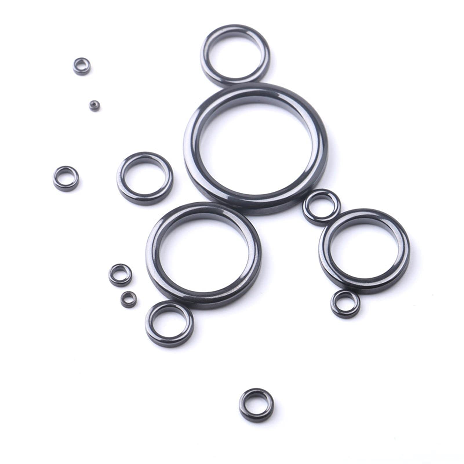 24pcs, Fishing Rod Repair Kit Fishing Rod Guide Repair Kit Ceramic Guide Ring Replacement Kit (12 Different Size)