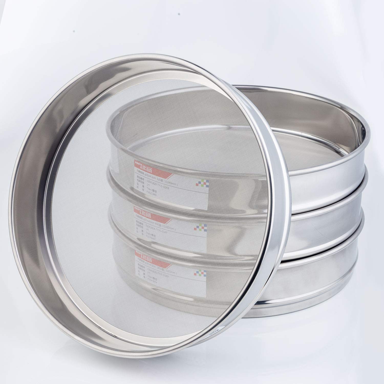 Adamas-Beta φ30×4.5cm 70Mesh 304 Stainless Lab Sieves Economy Test Sieve 304 Stainless Steel Wire Cloth(0.224mm)