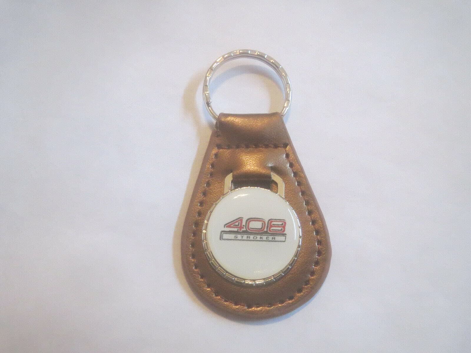 408 STROKER EMBLEM LOGO LEATHER KEYCHAIN - COPPER
