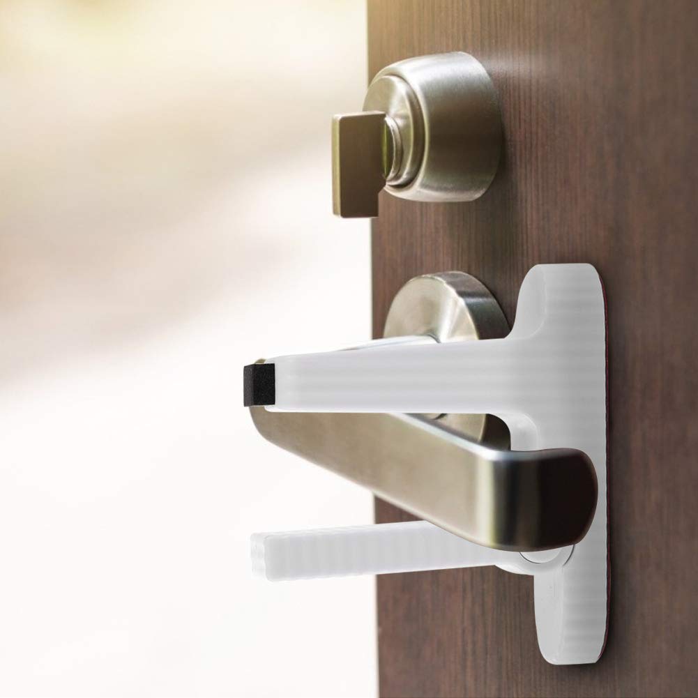 Door Lever Lock-Child Proof Doors Baby Kids Door Stopper Safety Security Lock Closet Protection